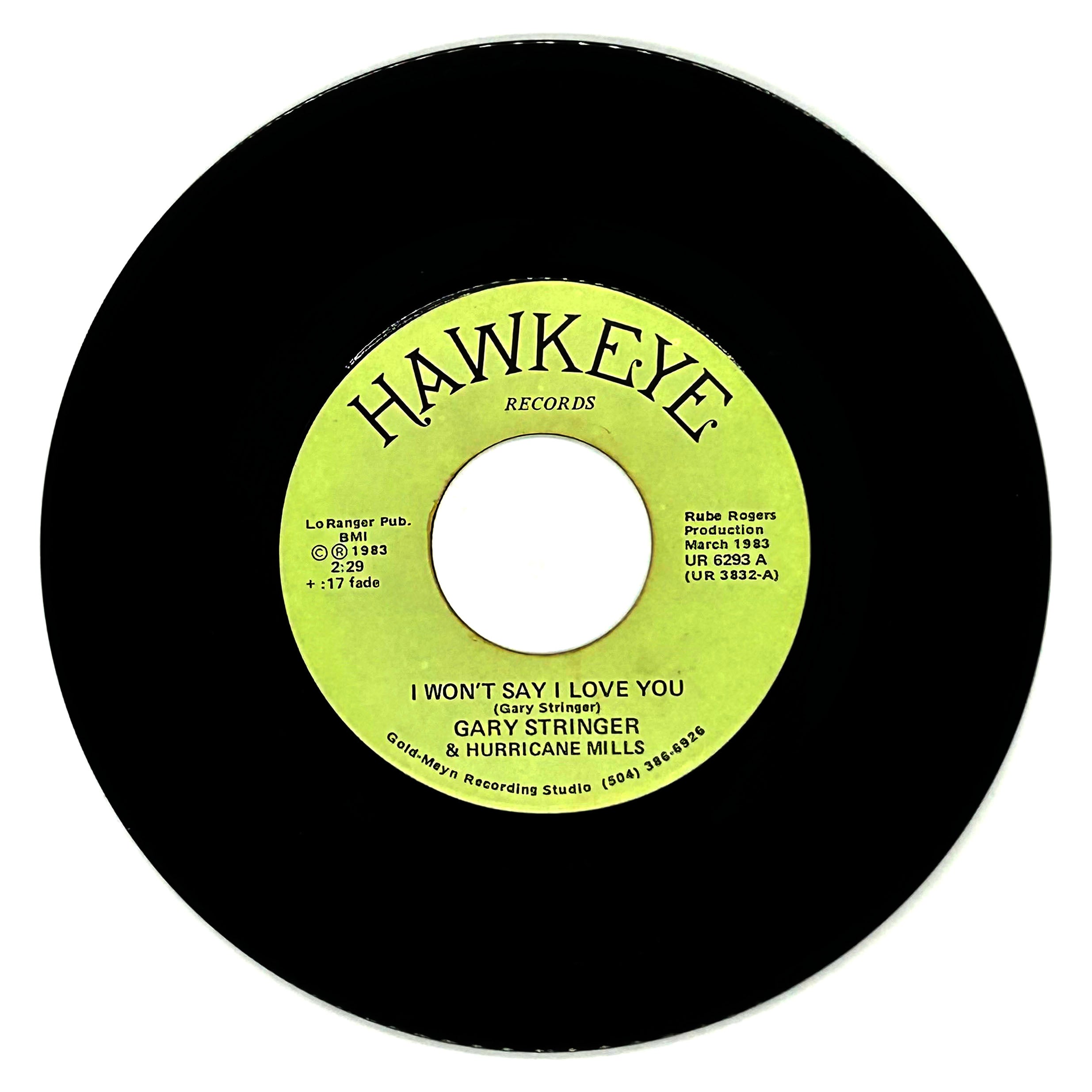 Gary Stringer & Hurricane Mills : I WON'T SAY I LOVE YOU/ Hurricane Mi ...