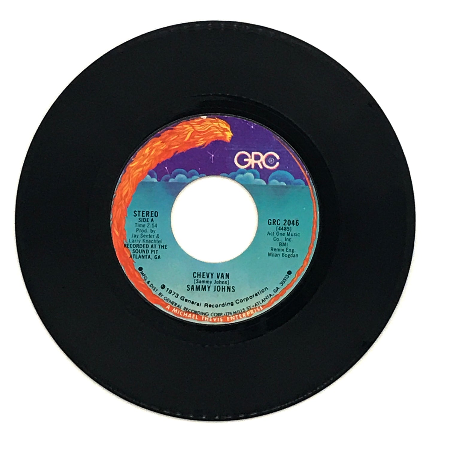 Sammy Johns : CHEVY VAN/ HANG MY HEAD AND MOAN – Frank Shankly's Records