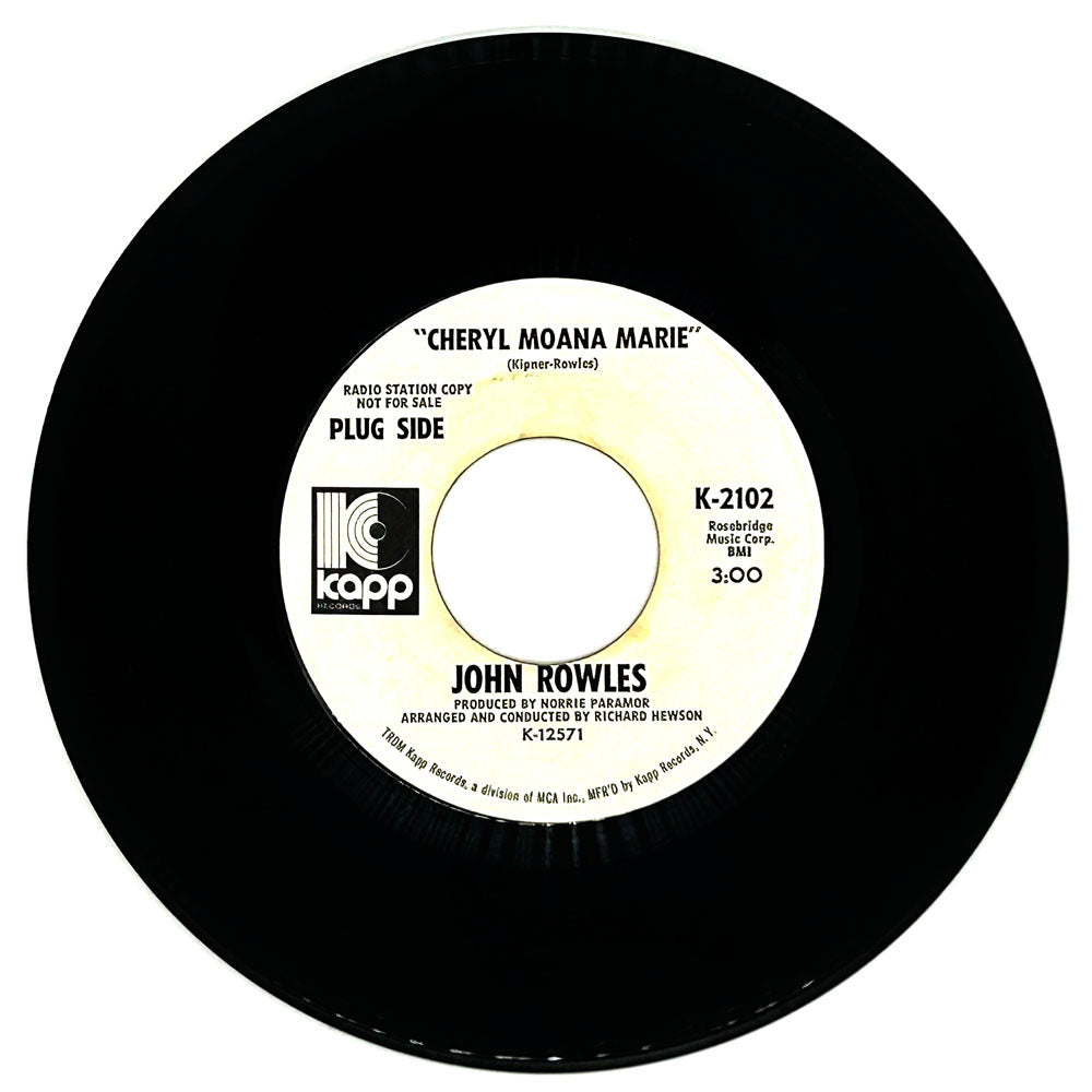 John Rowles : CHERYL MOANA MARIE/ CHERYL MOANA MARIE – Frank Shankly's ...