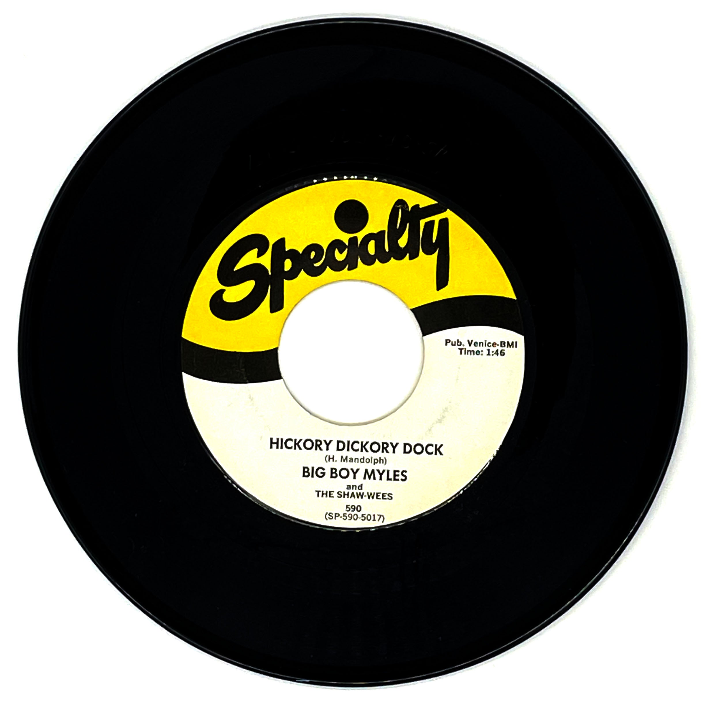 Big Boy Myles and The Shaw-Wees : HICKORY DICKORY DOCK/ JUST TO HOLD M ...